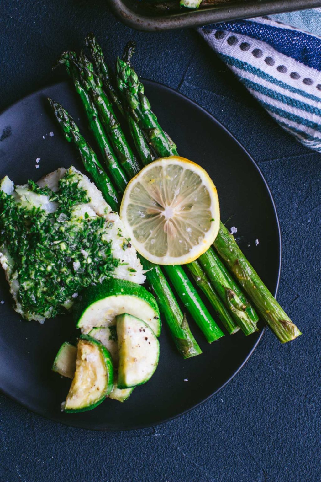 Keto baked Cod with Green Goddess Gremolata